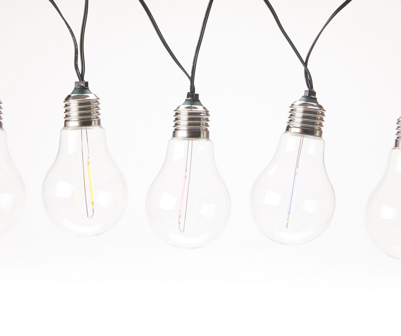 Real Living Multi-Color Filament Bulb LED Solar Light Set, 10-Lights ...