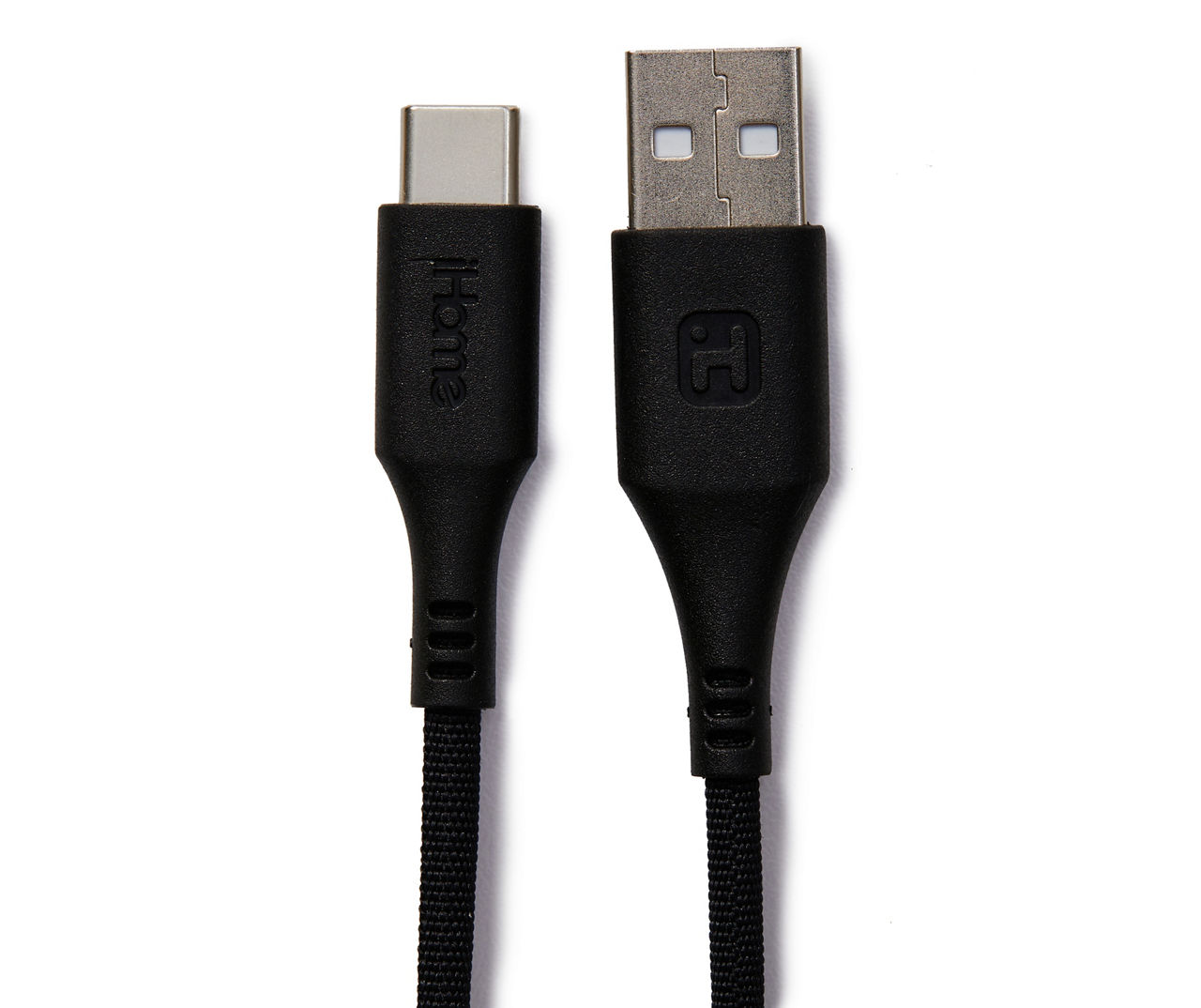 iHome Black USB Type-C 5' Nylon Cable | Big Lots