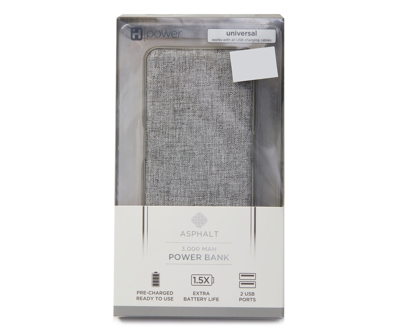 iHome Asphalt 3,000 mAh Portable Power Bank | Big Lots