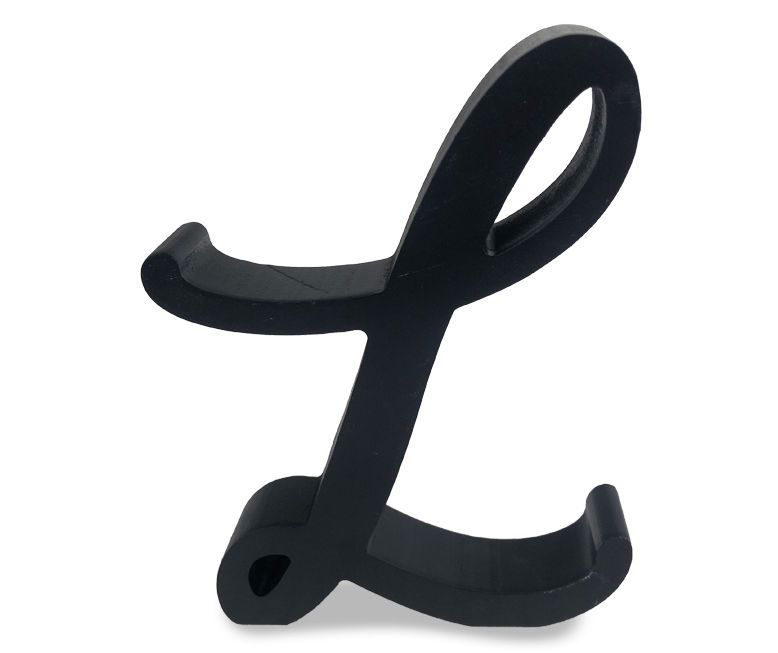 "L" Black Monogram | Big Lots
