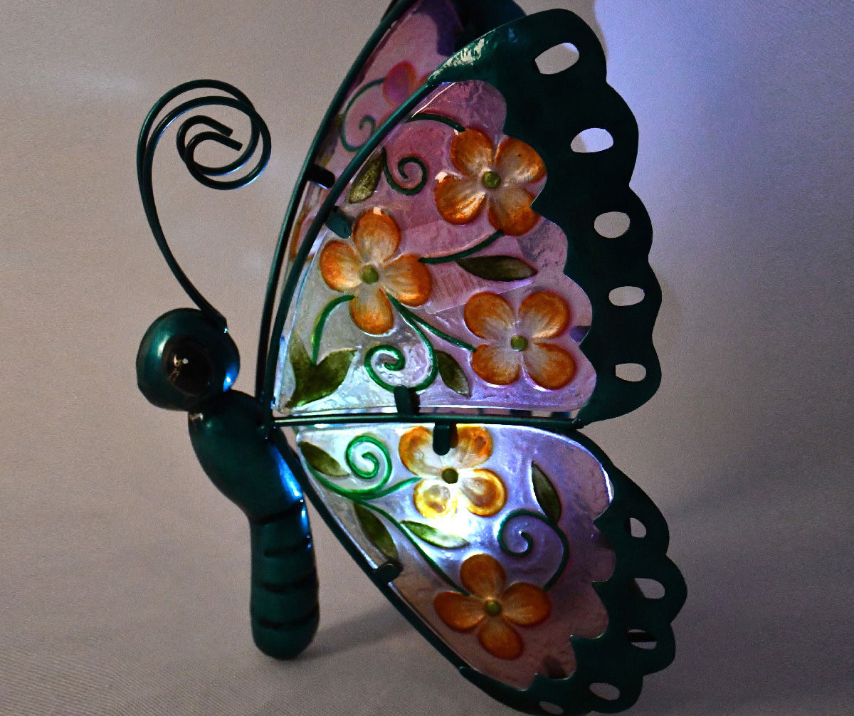 Real Living Orange Solar Butterfly Decor | Big Lots