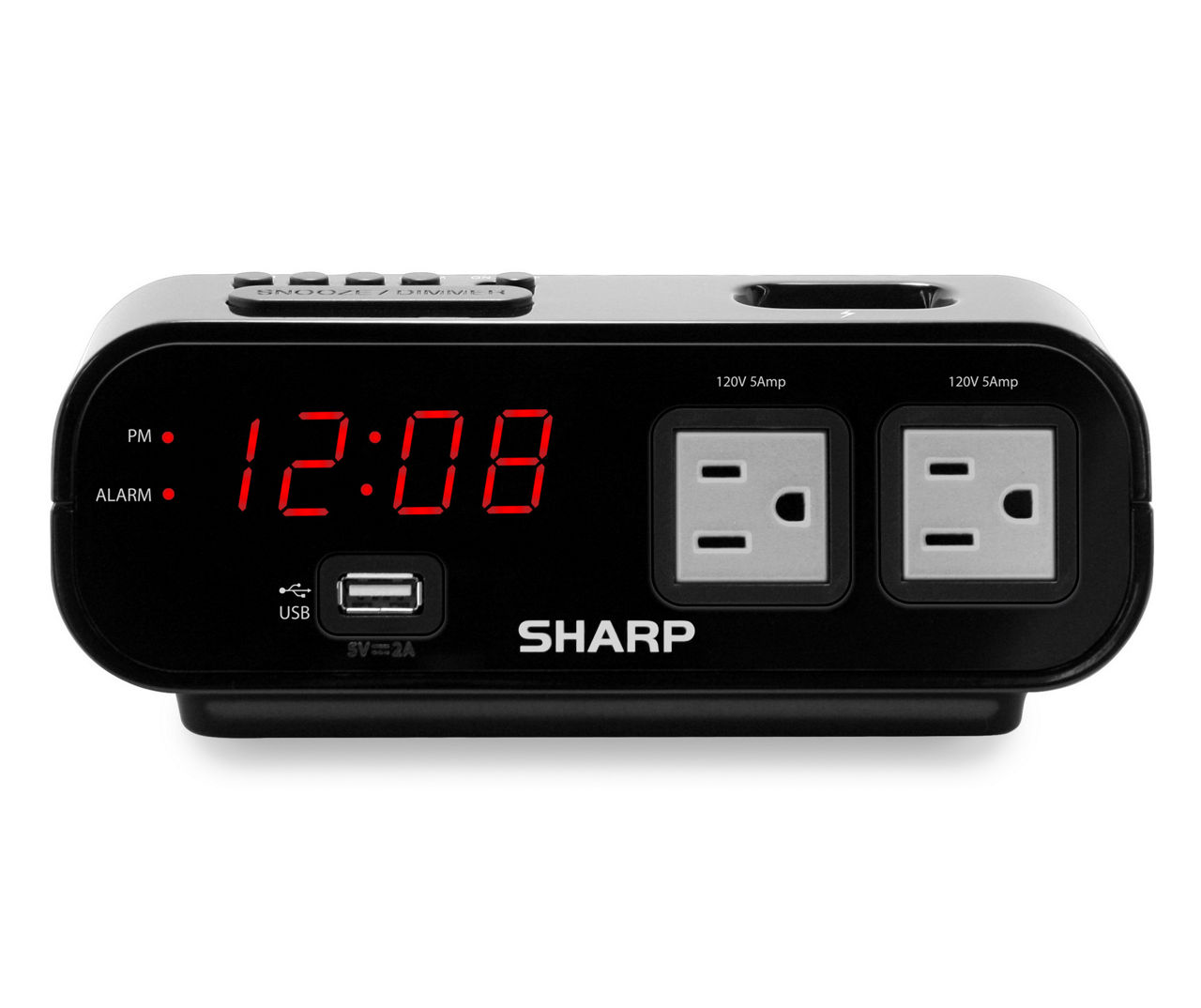 Sharp Digital Dual Alarm Clock with Power Outlets & USB Port | Big Lots