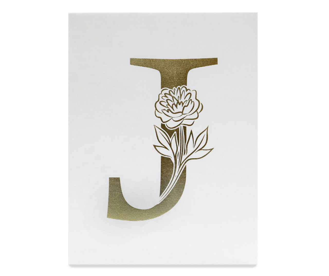 "J" Gold Foil Monogram Canvas | Big Lots
