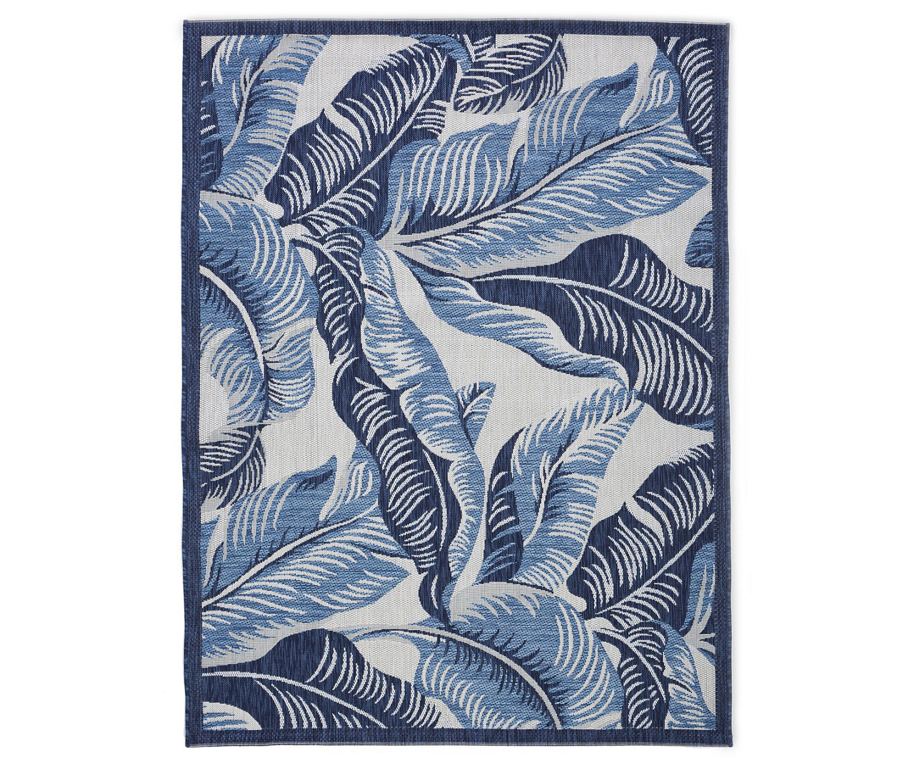 Broyhill Banana Leaf Blue Outdoor Area Rug, (5'3" x 7') | Big Lots