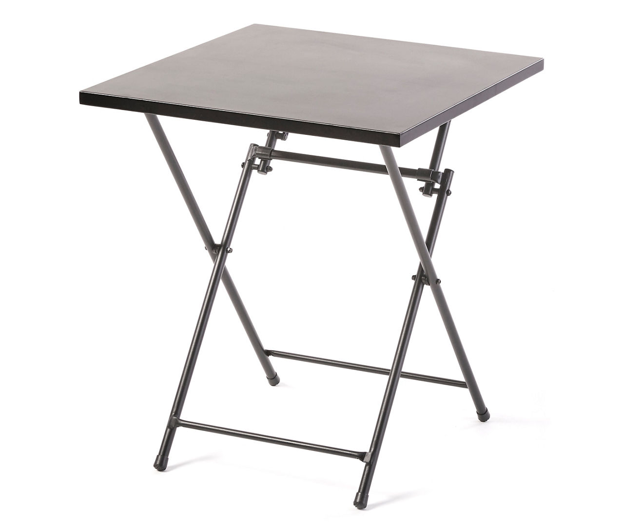 Real Living 24" Black Steel Outdoor Folding Table | Big Lots