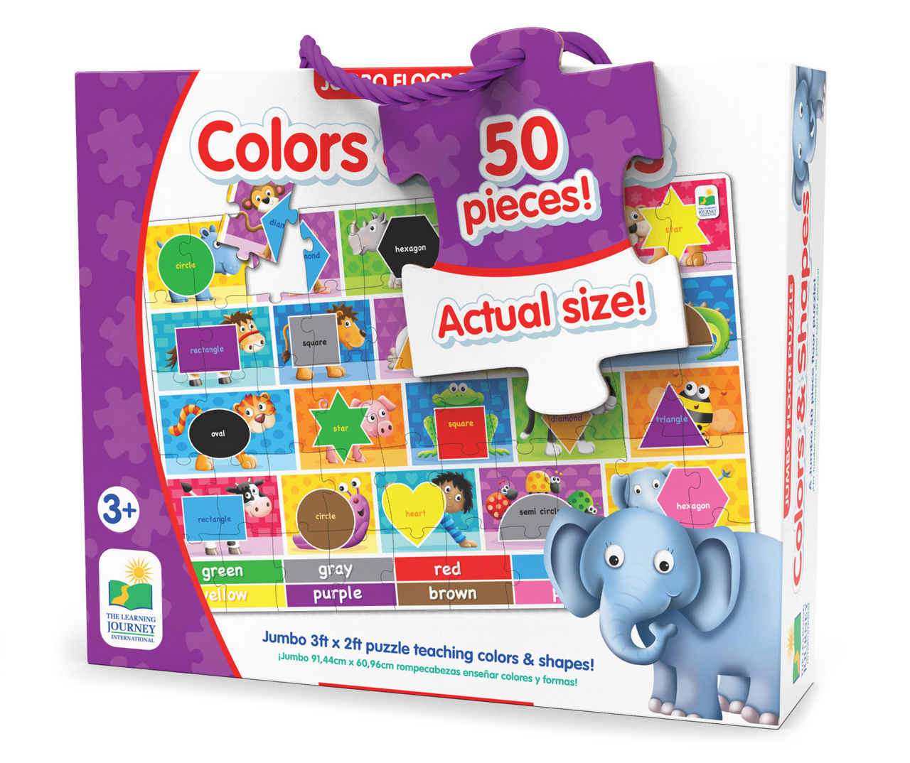 Colors & Shapes 50-Piece Jumbo Floor Puzzle | Big Lots