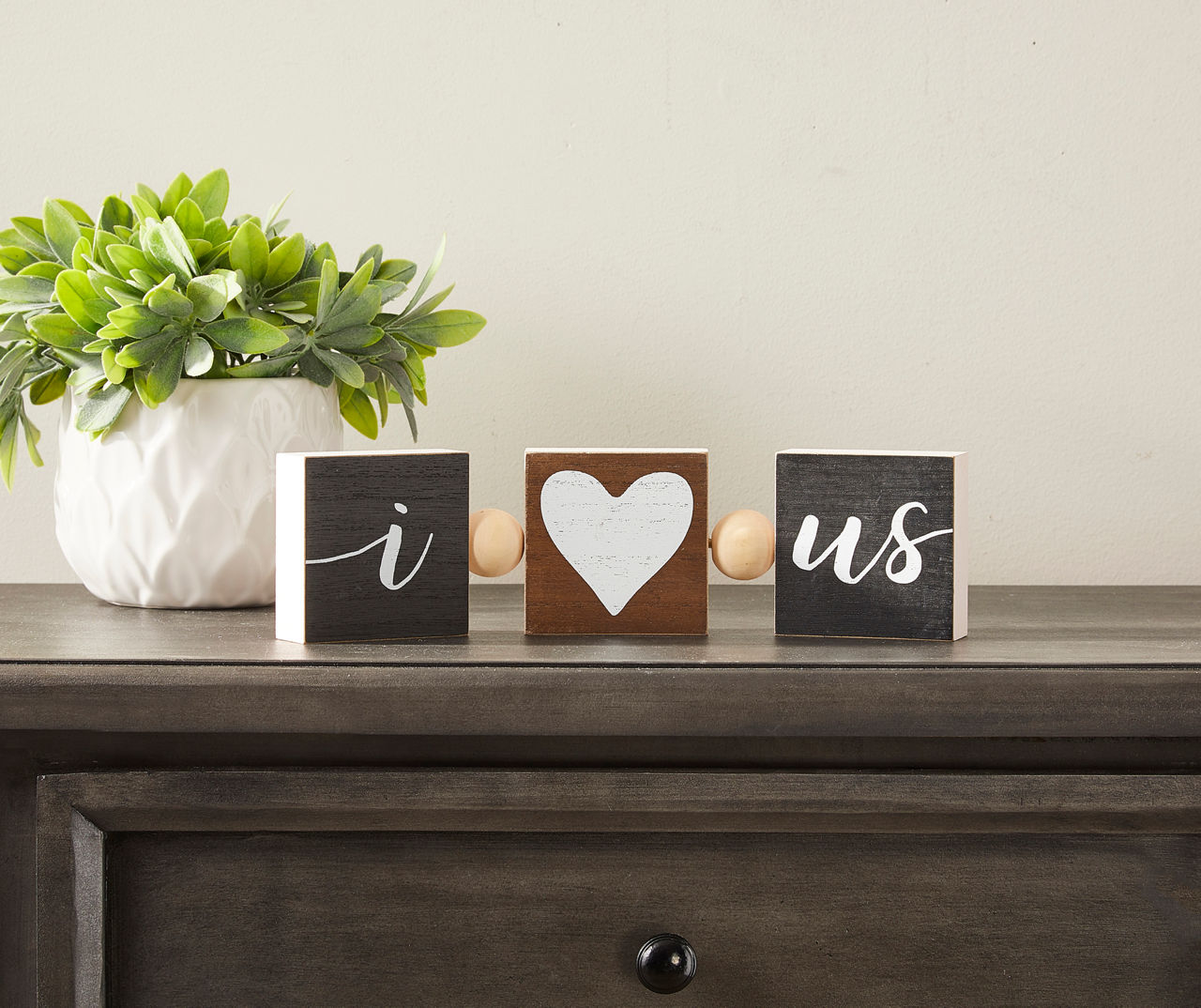 "I Love Us" Block Tabletop Decor | Big Lots