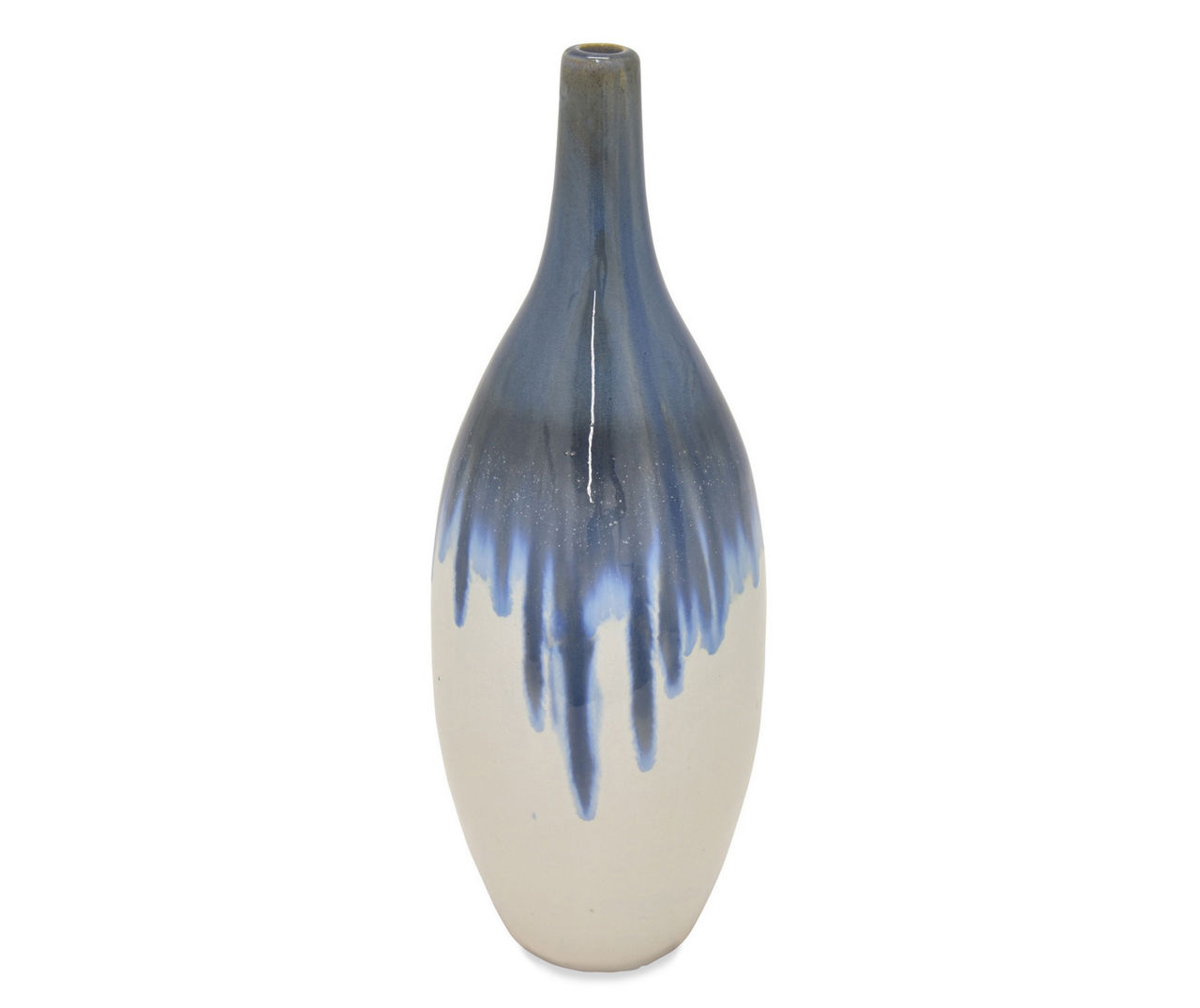 Blue & White Drip Ceramic Vase | Big Lots