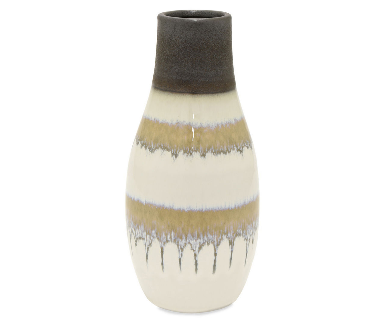 Tan Stripe Ceramic Vase | Big Lots