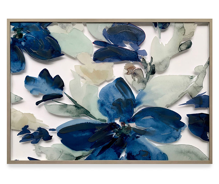 Broyhill Blue Floral Glass Wall Decor | Big Lots