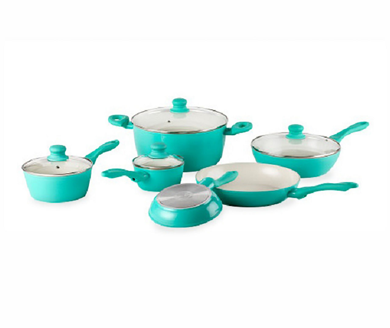 Imusa Teal Forged Ceramic 10-Piece Cookware Set | Big Lots