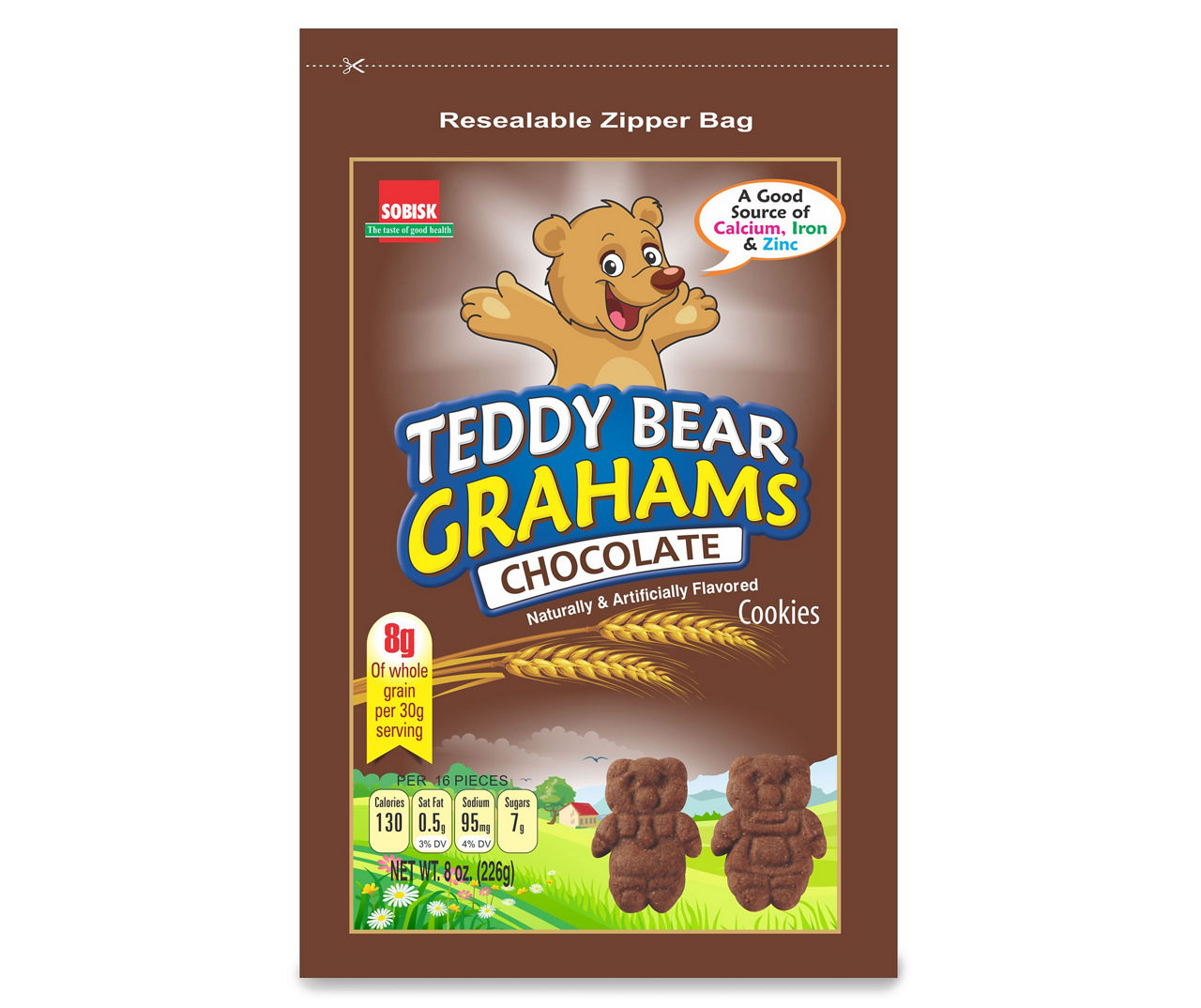 Sobisk Chocolate Teddy Bear Grahams, 8 Oz. | Big Lots