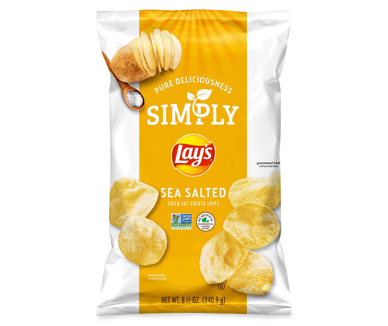 Lay's Lay's Simply Thick Cut Potato Chips Sea Salted 8 1/2 Oz | Big Lots