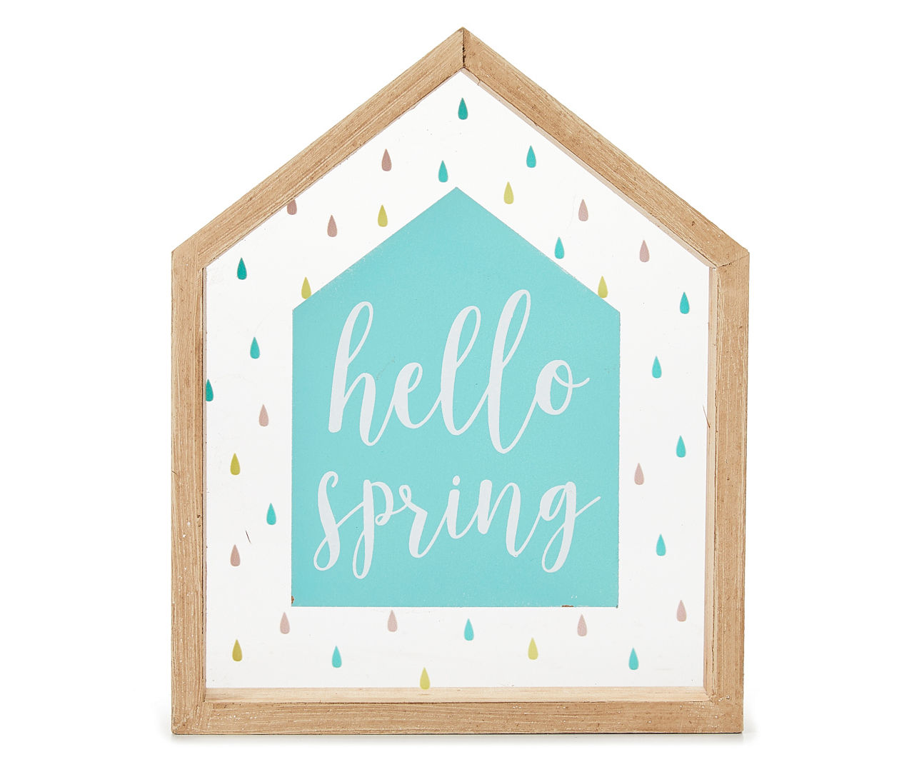 “Hello Spring” House Shape Tabletop Decor | Big Lots