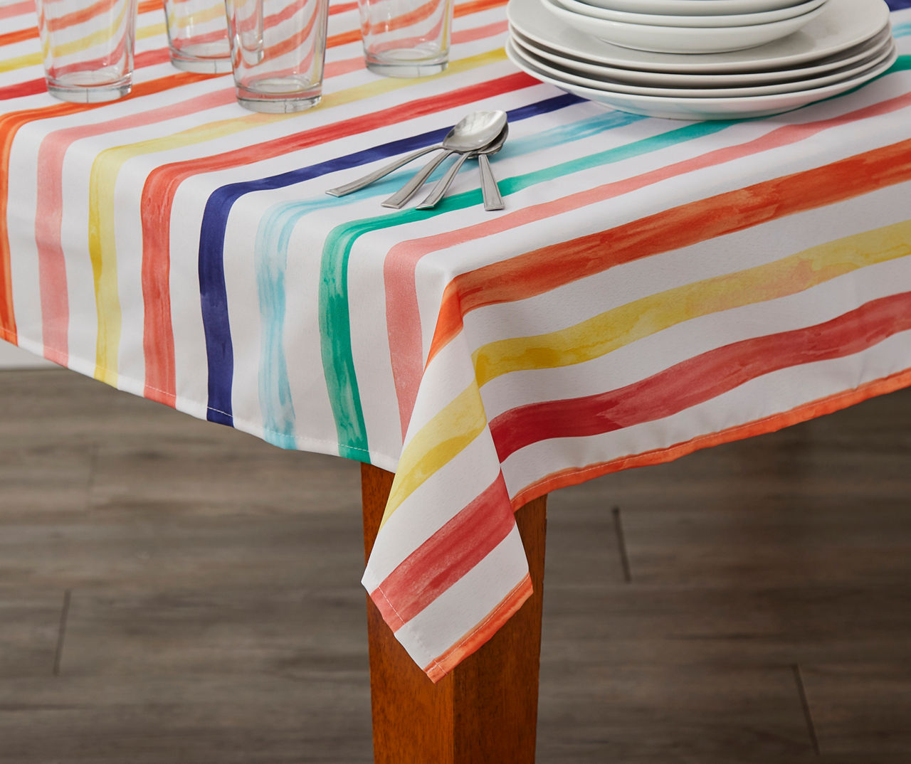 Colorful Striped Outdoor Tablecloth (60" x 84") | Big Lots