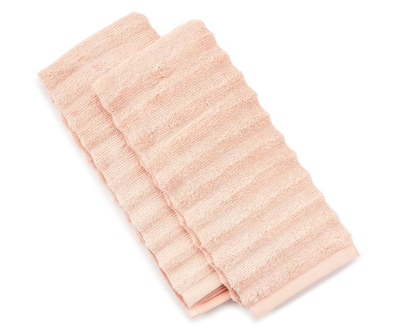 Peach Textured Stripe Hand Towel, 2-Pack | Big Lots