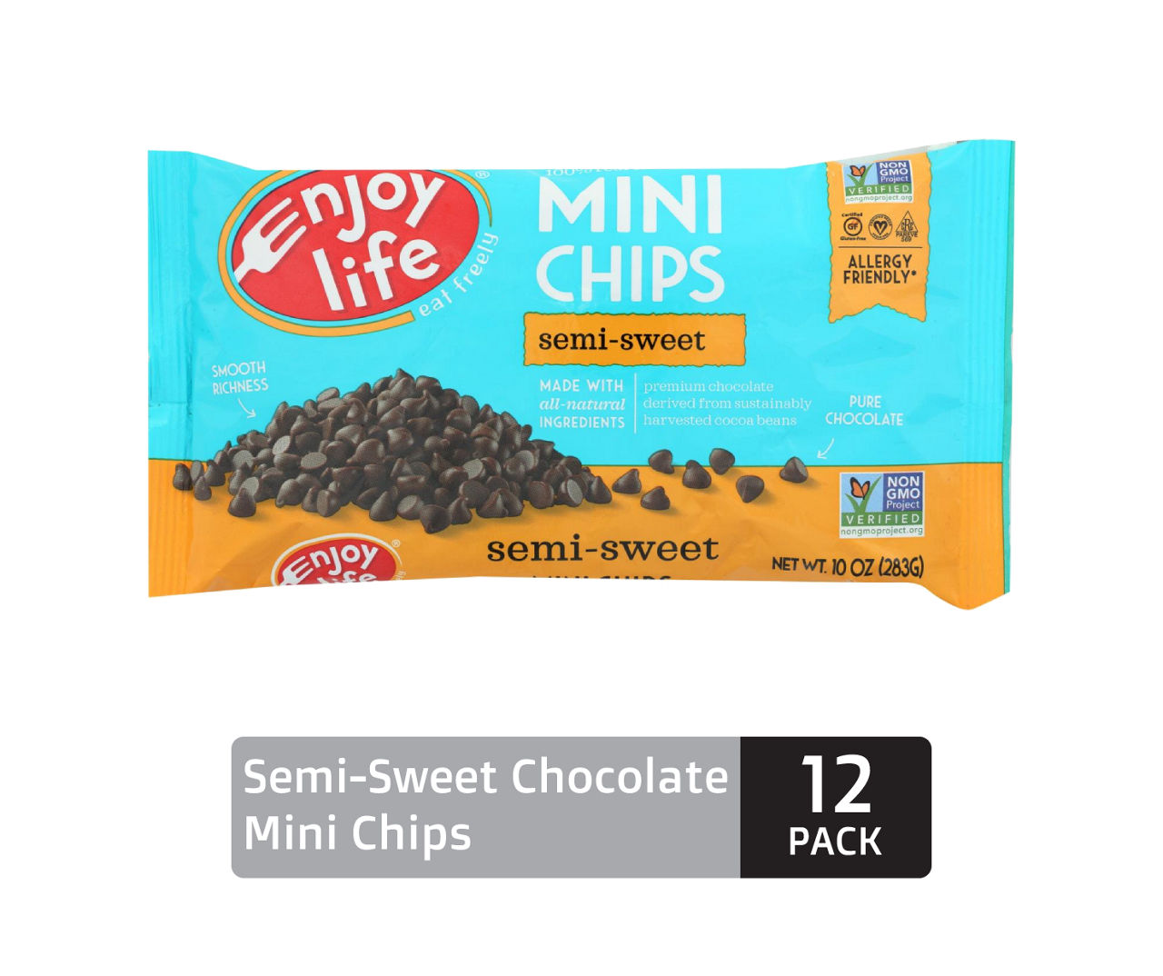 Enjoy Life Semi-Sweet Chocolate Mini Chips, Pack of 12 | Big Lots