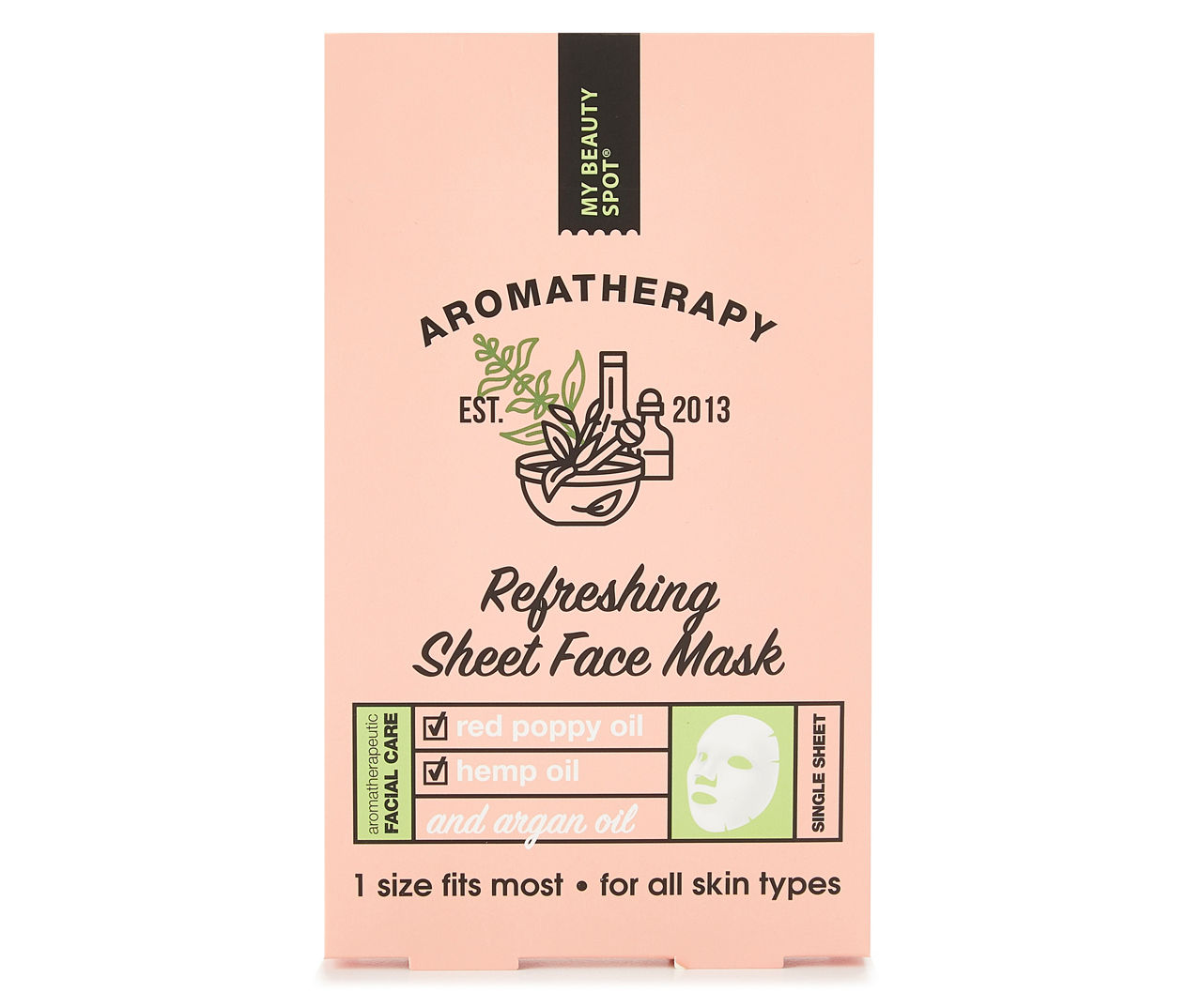 My Beauty Spot Aromatherapy Poppy & Hemp Sheet Face Mask | Big Lots