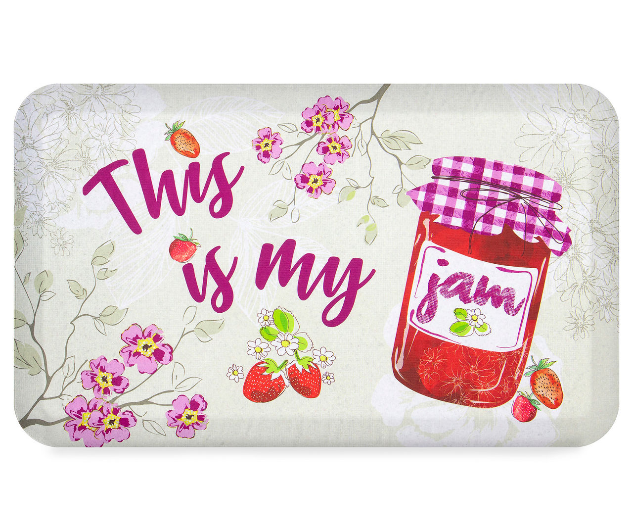 "This Is My Jam" Jar Print Kitchen Mat, (18" x 30") | Big Lots
