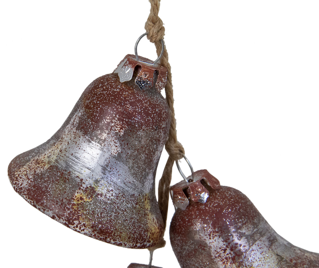 Northlight Rust & Silver Bells Glass Ornament | Big Lots
