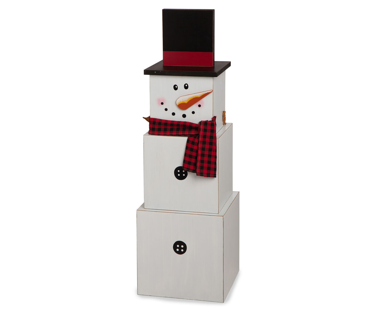 Glitzhome Scarecrow & Snowman Double-Sided Stacking Block Decor | Big Lots