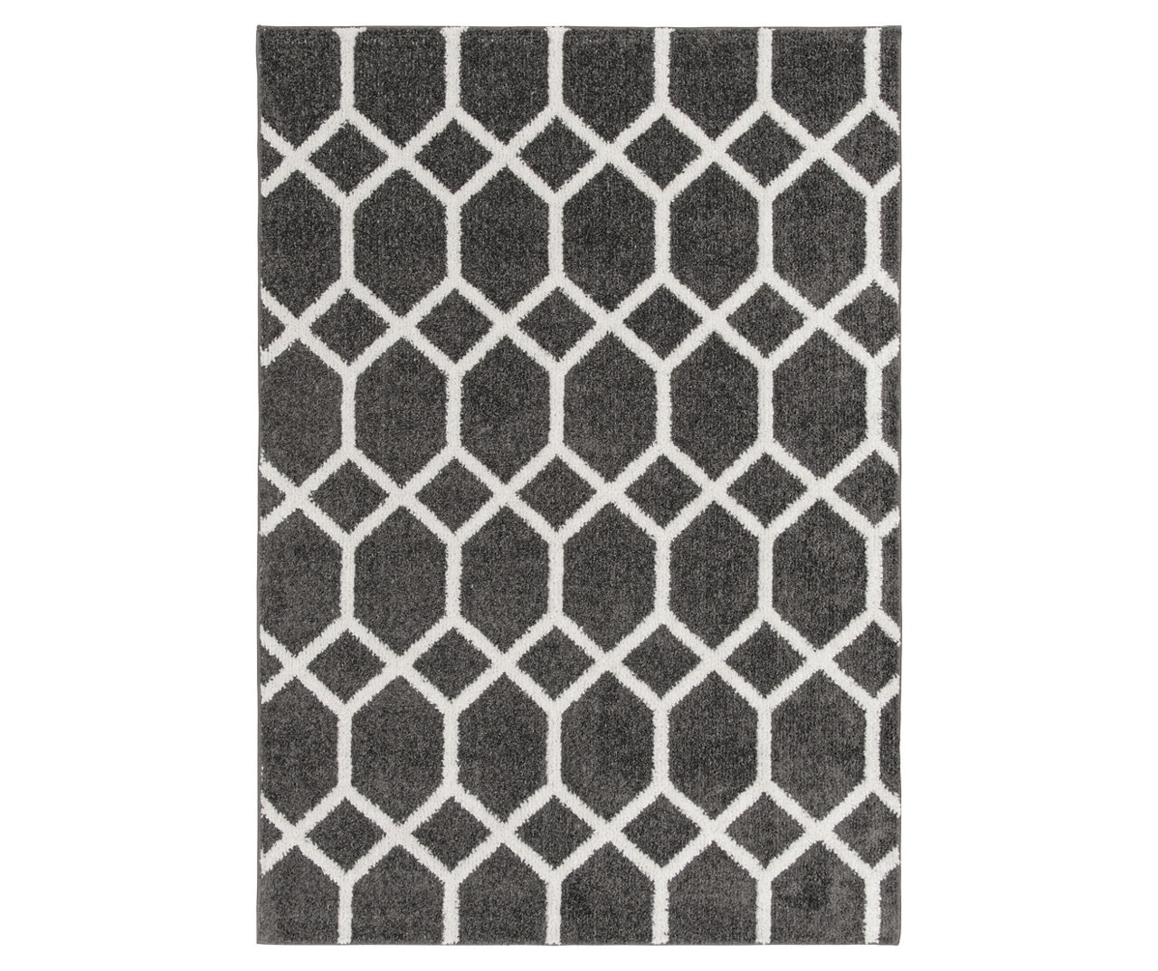 Real Living Gray Zion Trellis Area Rug, (7’6” x 9’) | Big Lots