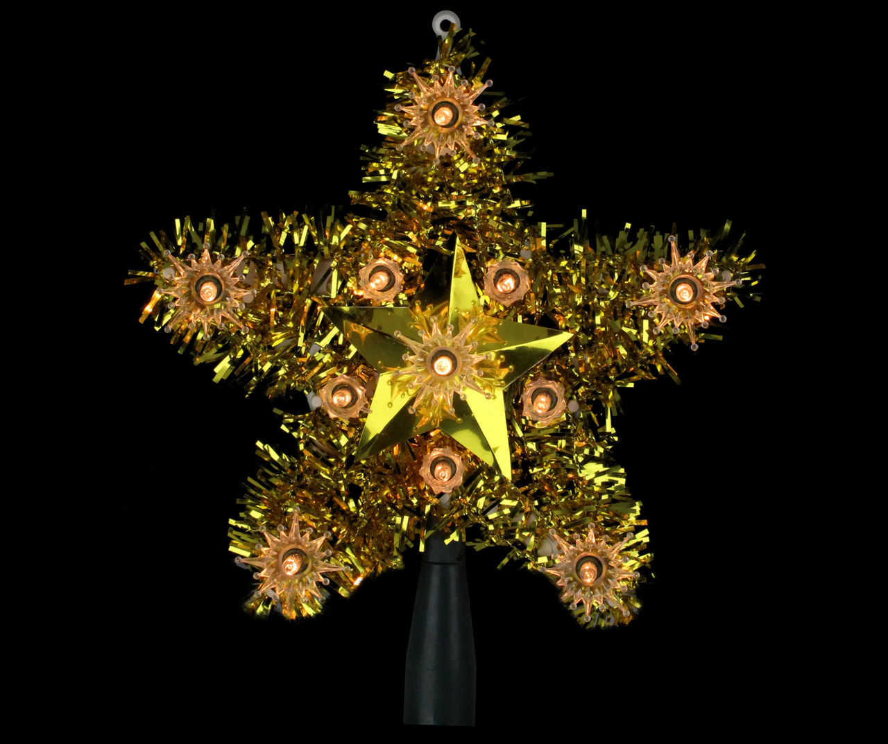 Northlight Gold Tinsel Star Light-Up Tree Topper | Big Lots