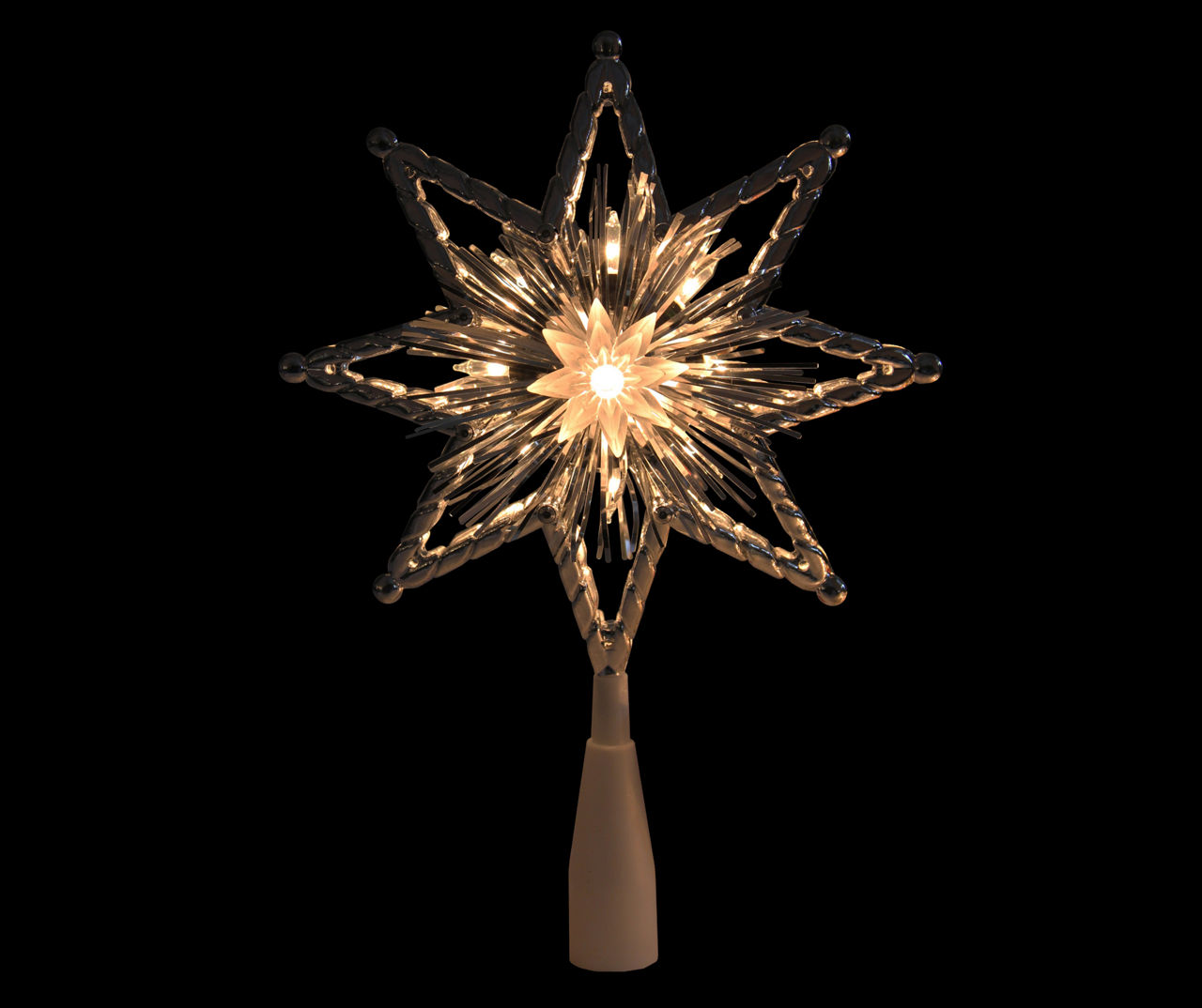 Northlight Silver & Gray Star Light-Up Tree Topper | Big Lots