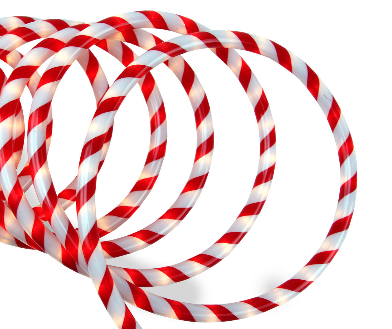 18' Red & White Striped Candy Cane Rope Light | Big Lots