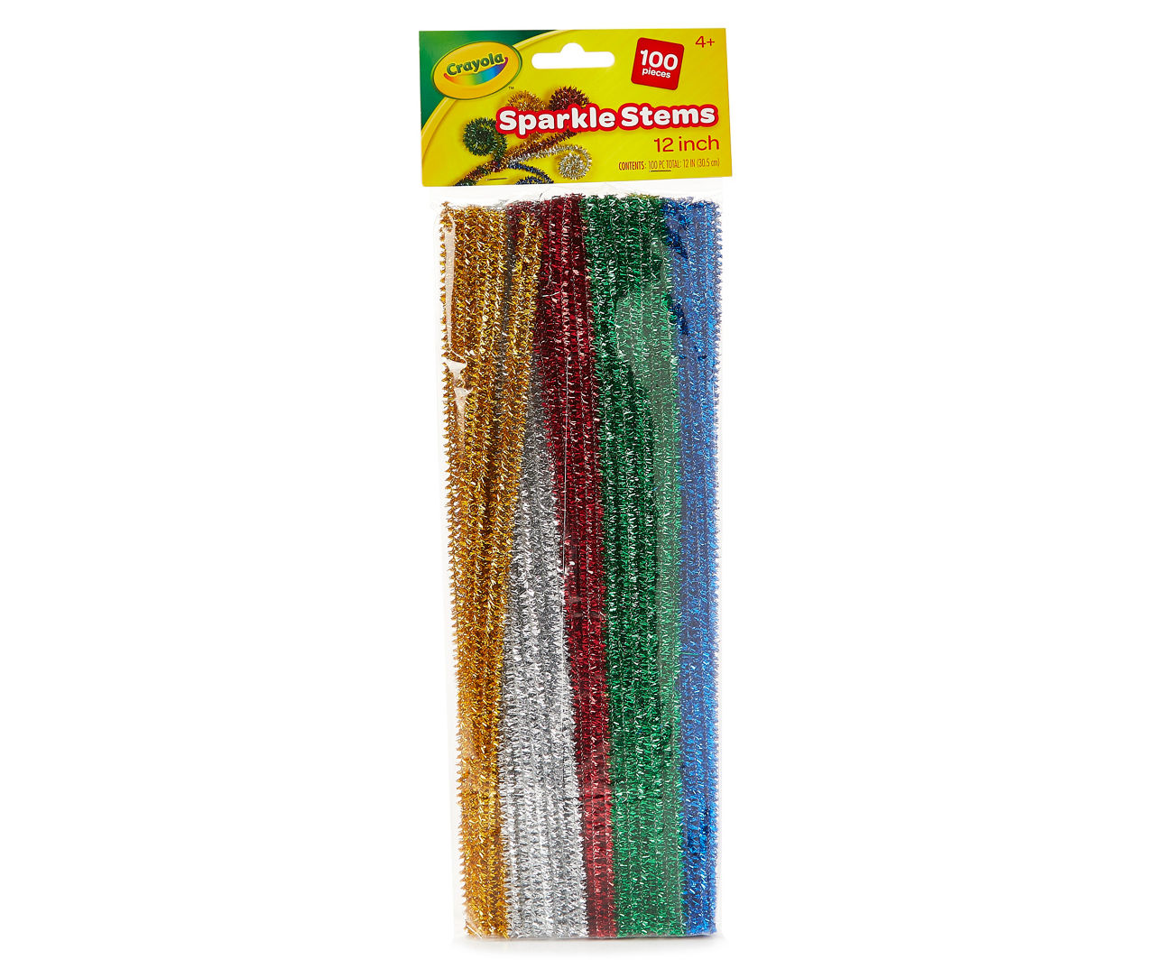 Crayola Jumbo Sparkle Stem 12" Pipe Cleaners, 100-Count | Big Lots