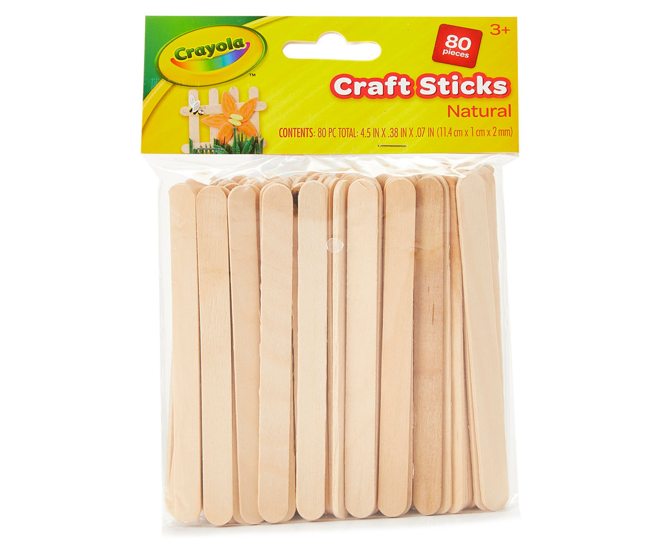 Crayola Natural Craft Sticks, 80-Count | Big Lots