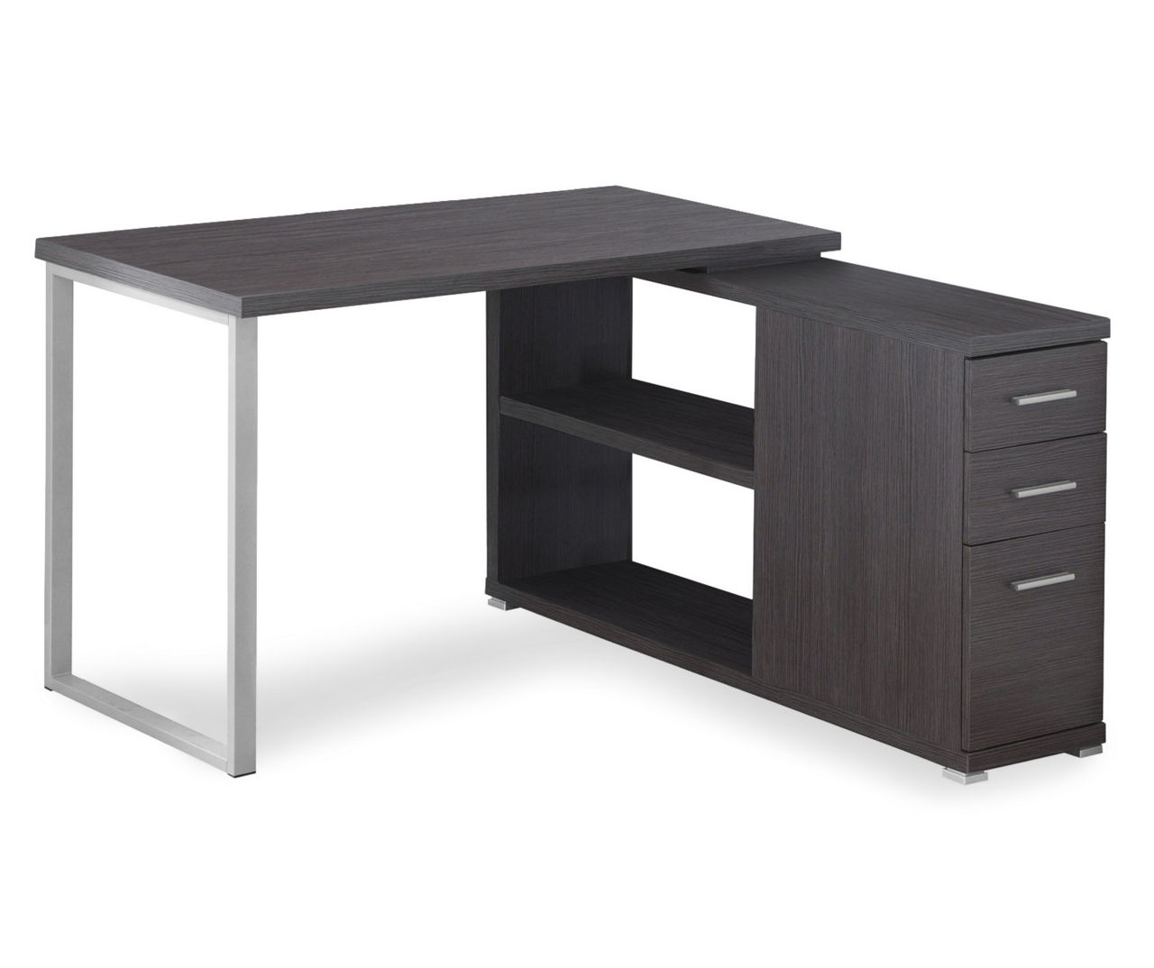 Monarch Gray Reversible L-Shaped Corner Desk | Big Lots