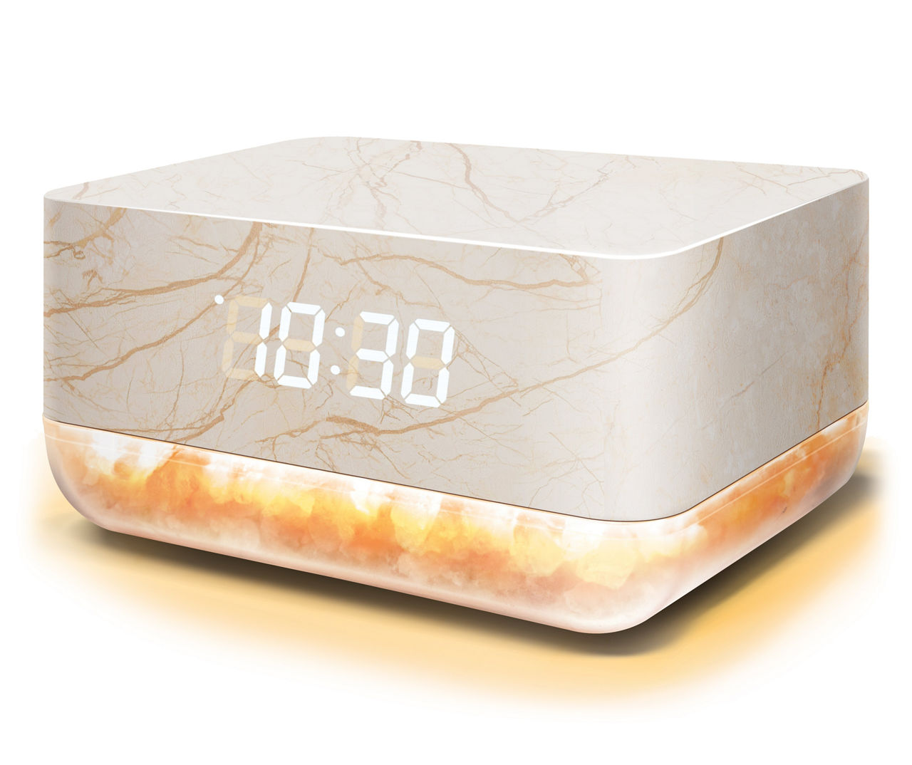White Marble Print Himalayan Salt Sunrise Alarm Clock | Big Lots
