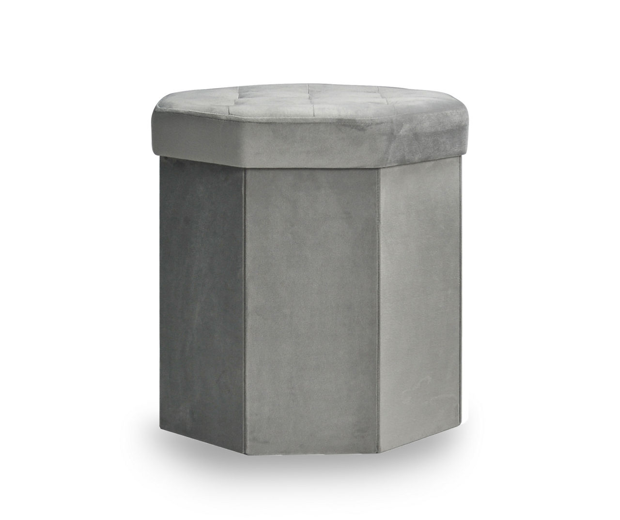 Real Living Free Spirit Gray Velvet Storage Ottoman Big Lots