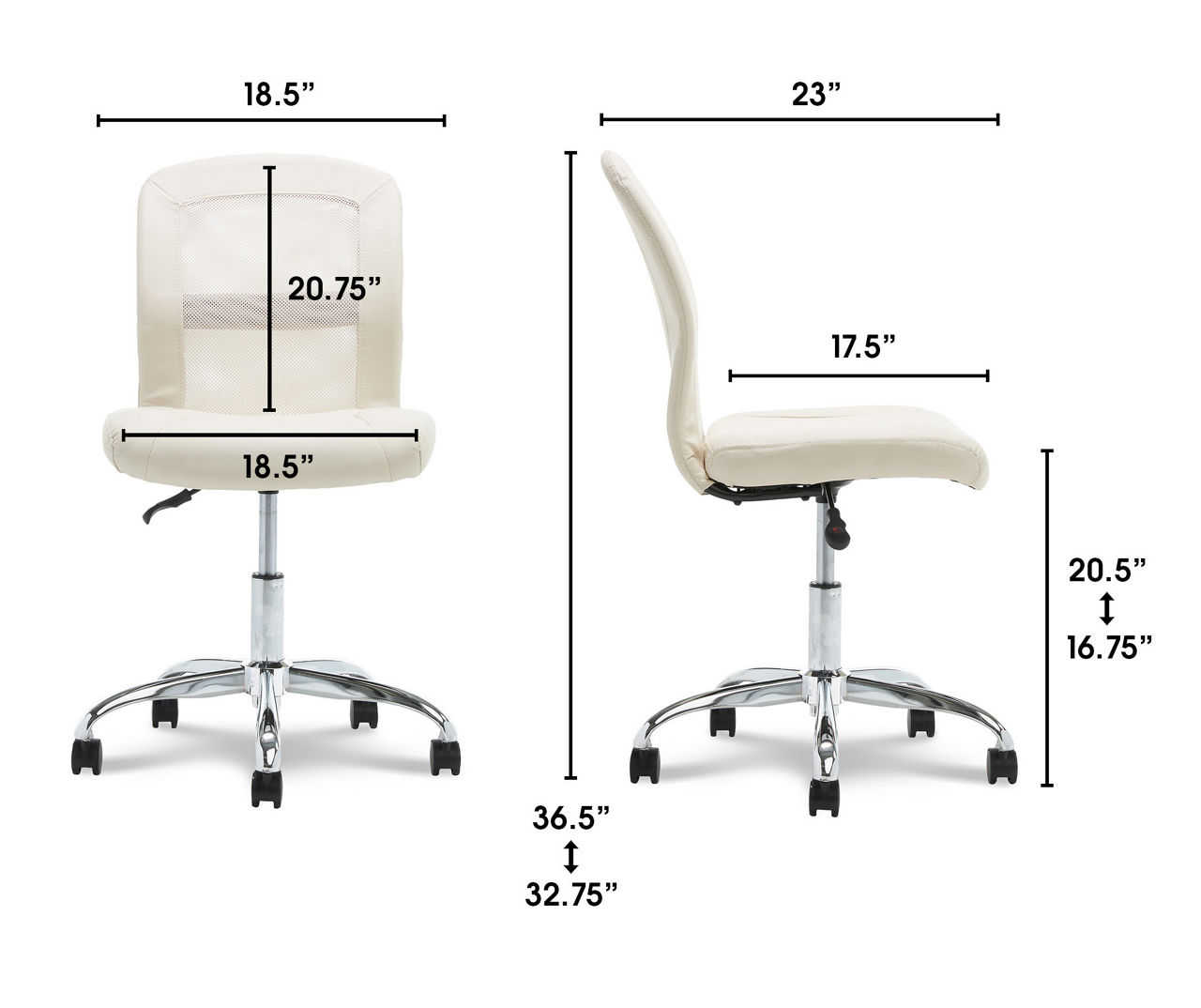 Serta Essentials Cream Faux Leather Swivel Office Chair | Big Lots