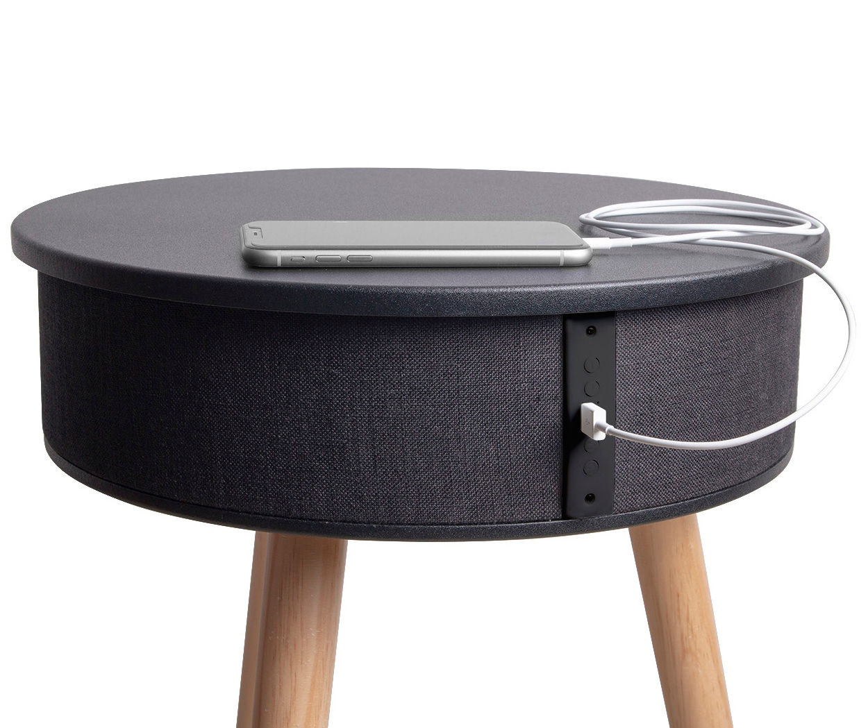 Real Living Black End Table with Bluetooth Speaker & USB Port | Big Lots