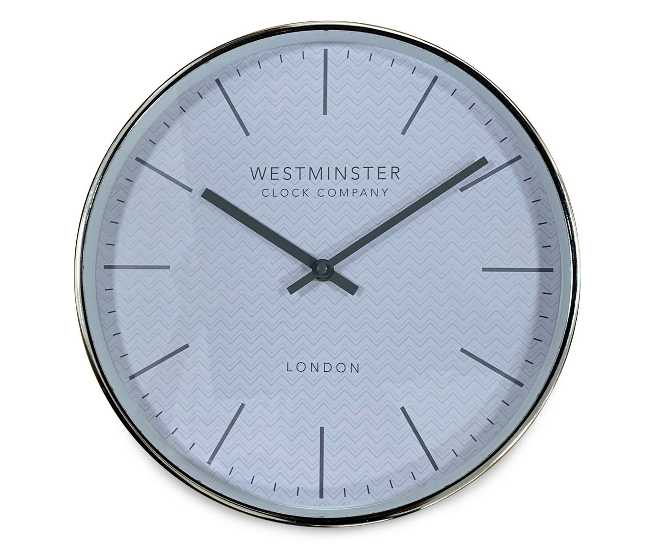 White & Chrome Numberless Wall Clock | Big Lots