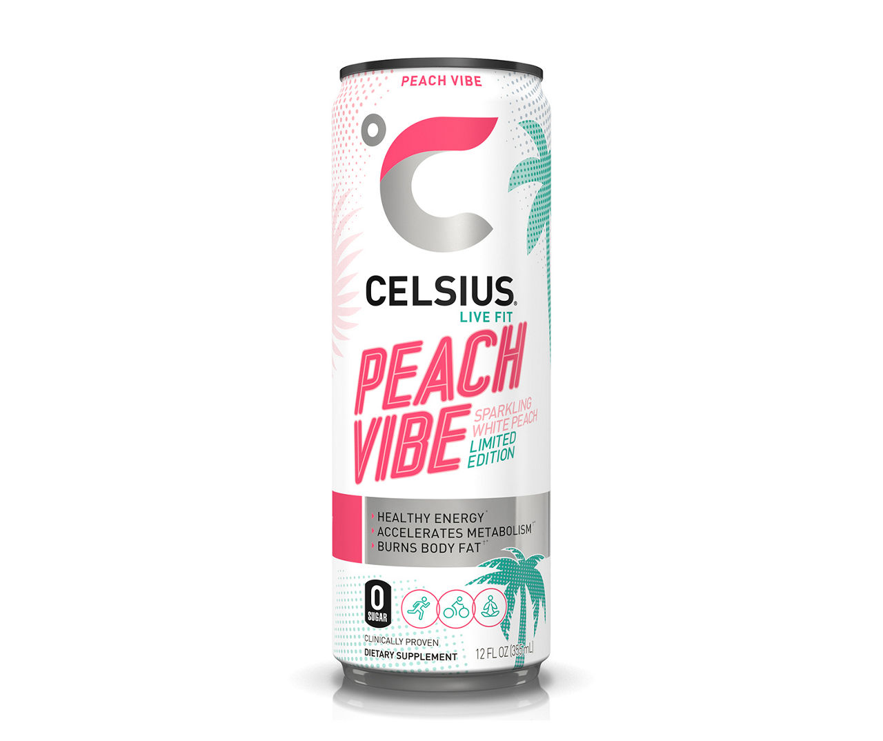 Celsius Sparkling Peach Vibe, 12 Oz. | Big Lots