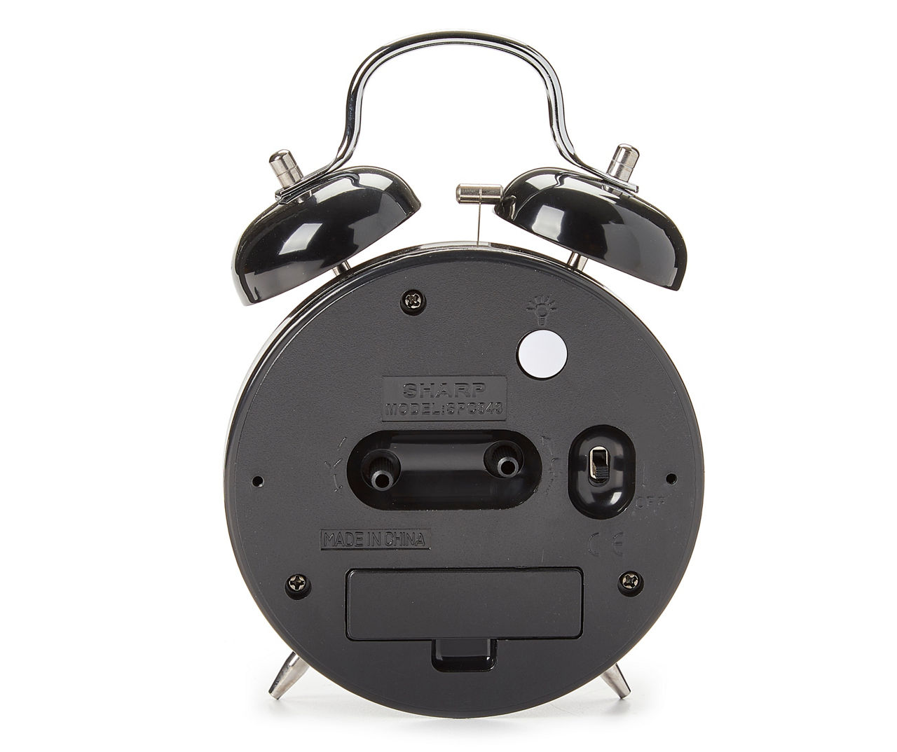 Sharp Black & Silver Twin Bell Alarm Clock | Big Lots