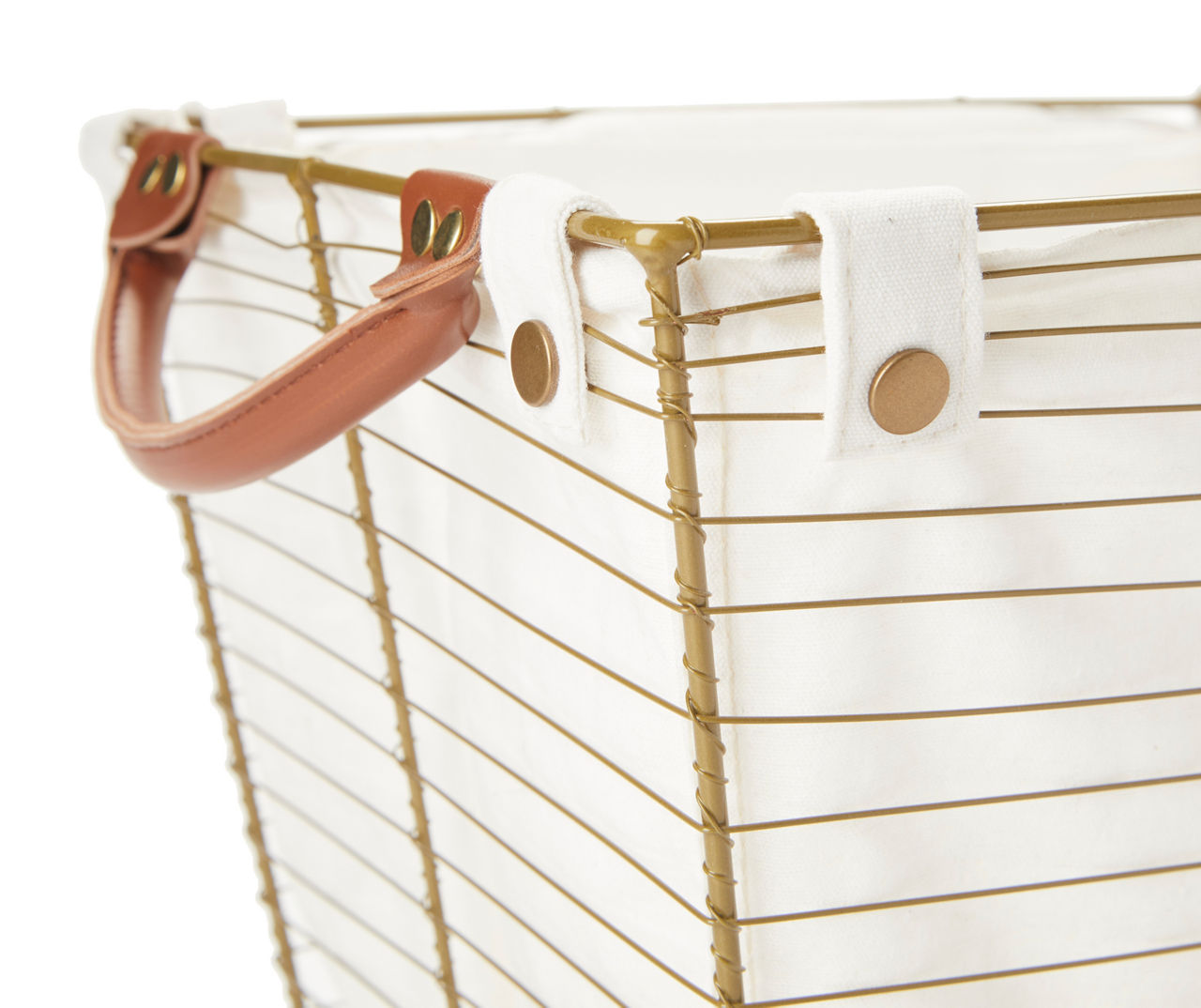 Gold Thin Wire Bin with Linen Liner | Big Lots