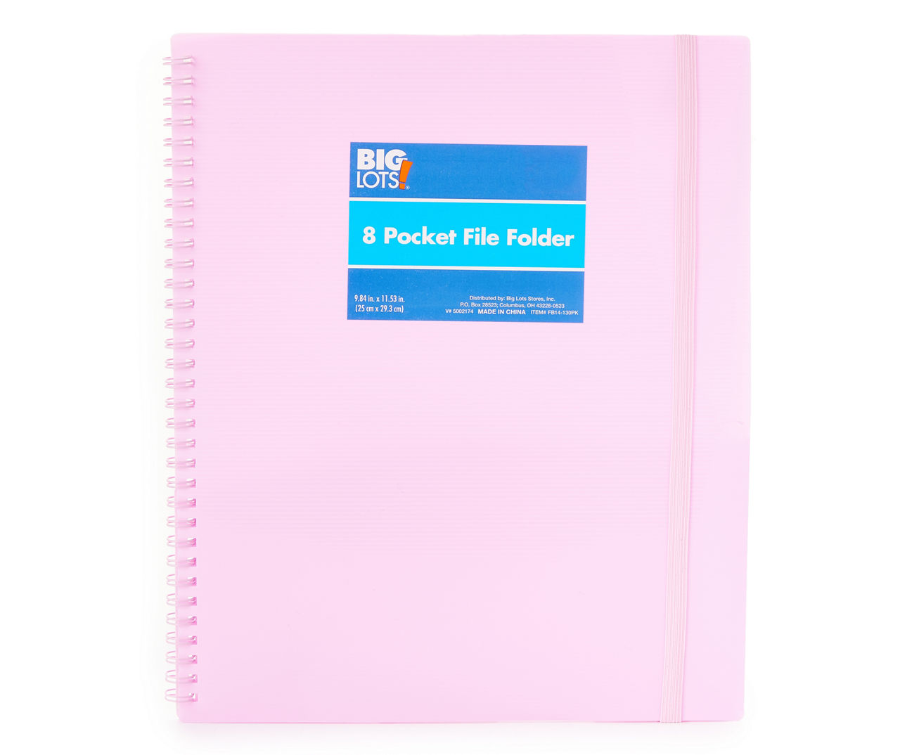 Big Lots Pink 8-Pocket File Folder | Big Lots