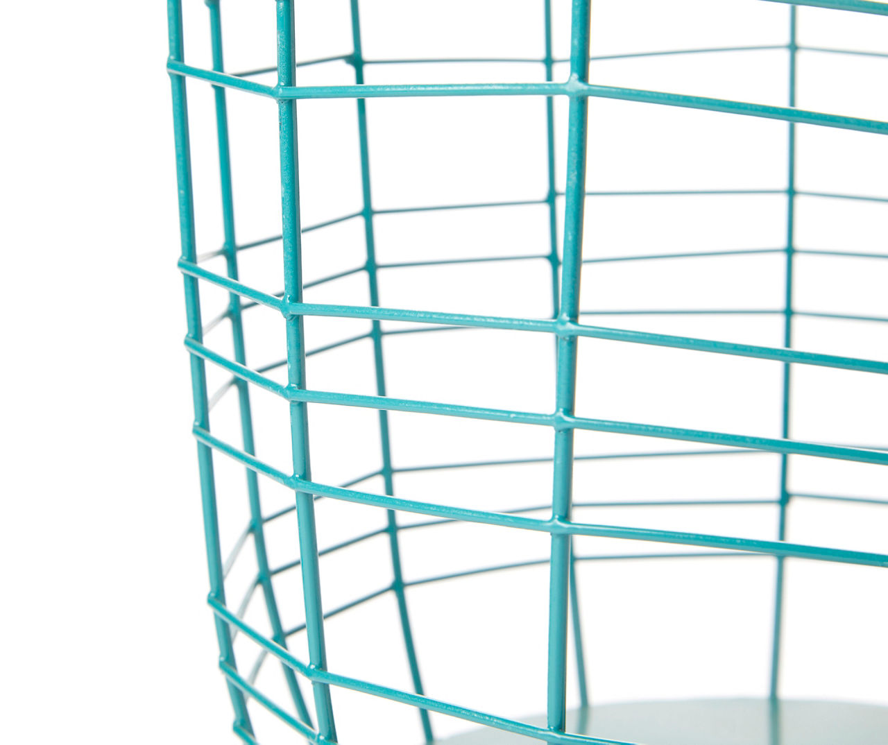 Just Home Blue Round Zig Zag Wire Storage Bin | Big Lots