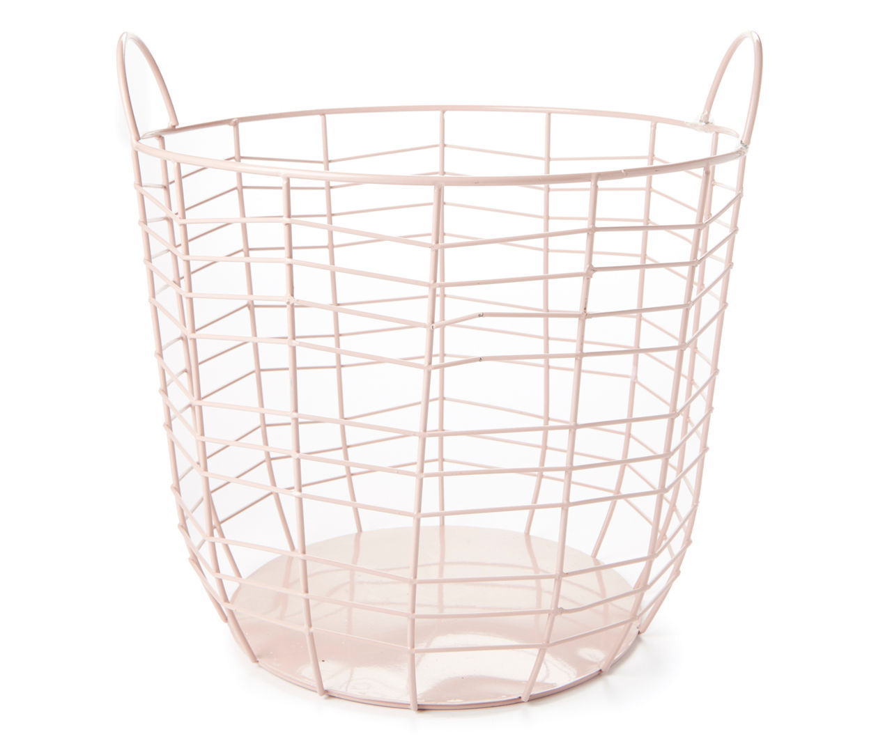 Just Home Pink Round Zig Zag Wire Storage Bin | Big Lots