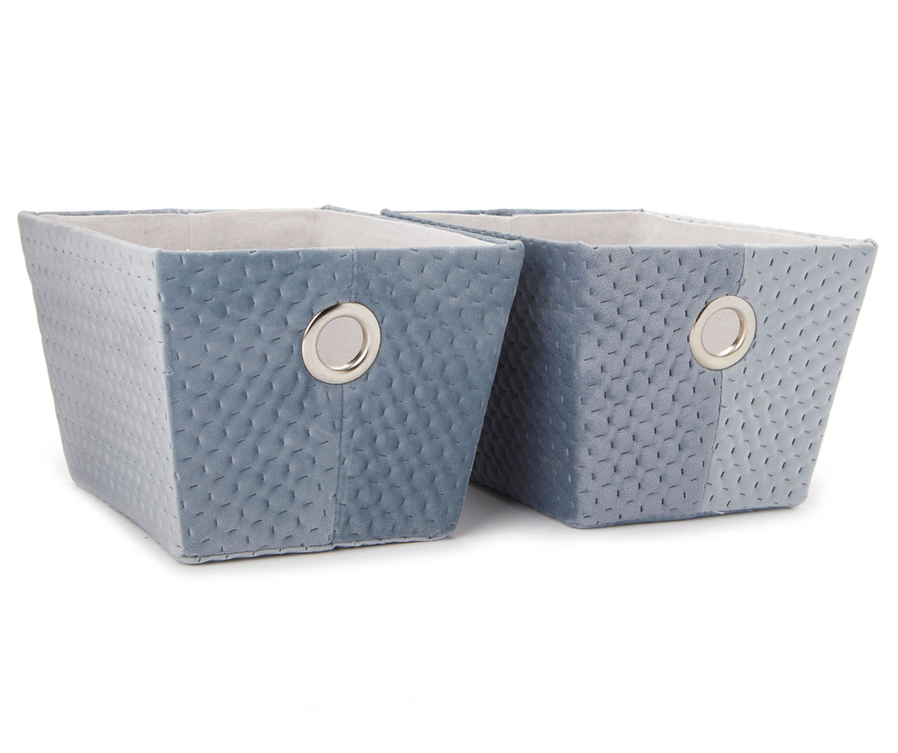 Gray Embossed Velvet Storage Totes, 2-Pack | Big Lots