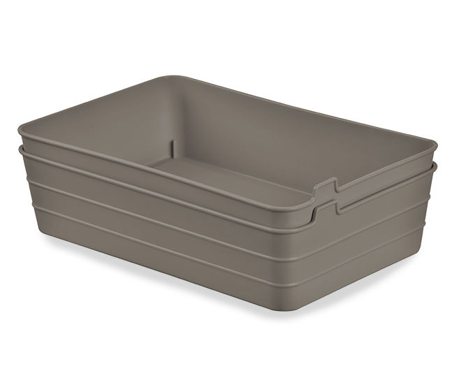 Gray Mini Flex Bins, 2-Pack | Big Lots