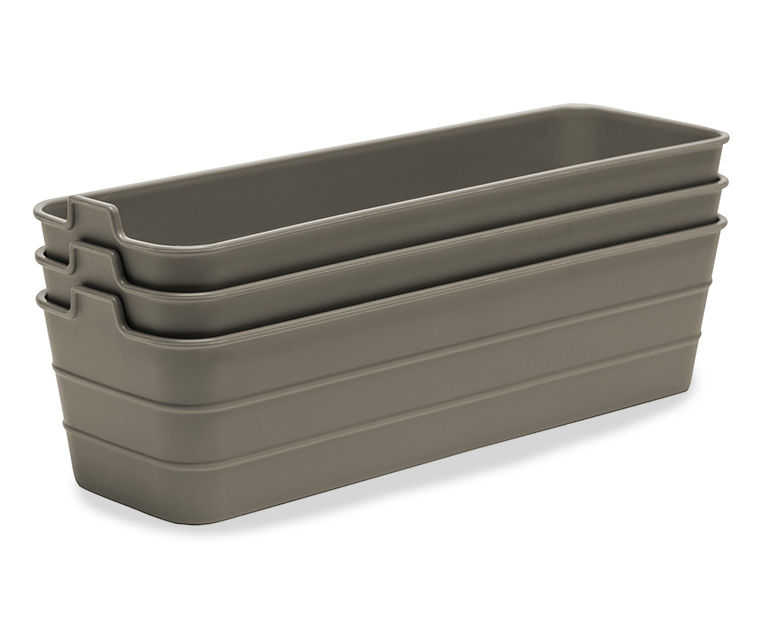 Gray Narrow Mini Flex Bins, 3-Pack | Big Lots
