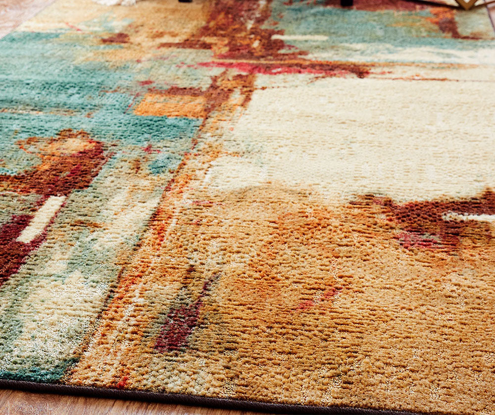 Mohawk Strata Aqua Fusion Area Rug, (5' x 7') | Big Lots