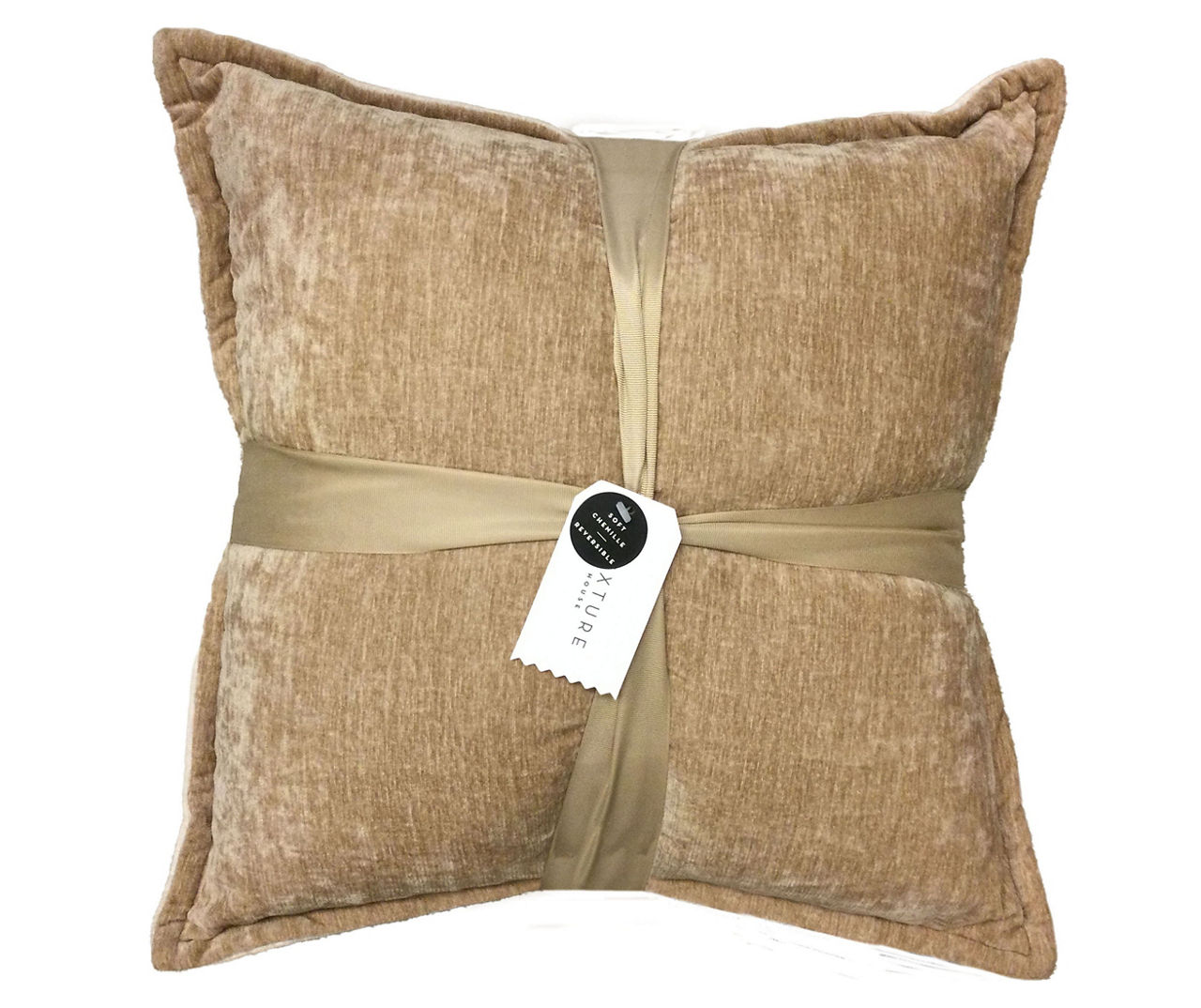 Lara Tan & Ivory 2-Tone Chenille Reversible Throw Pillow | Big Lots