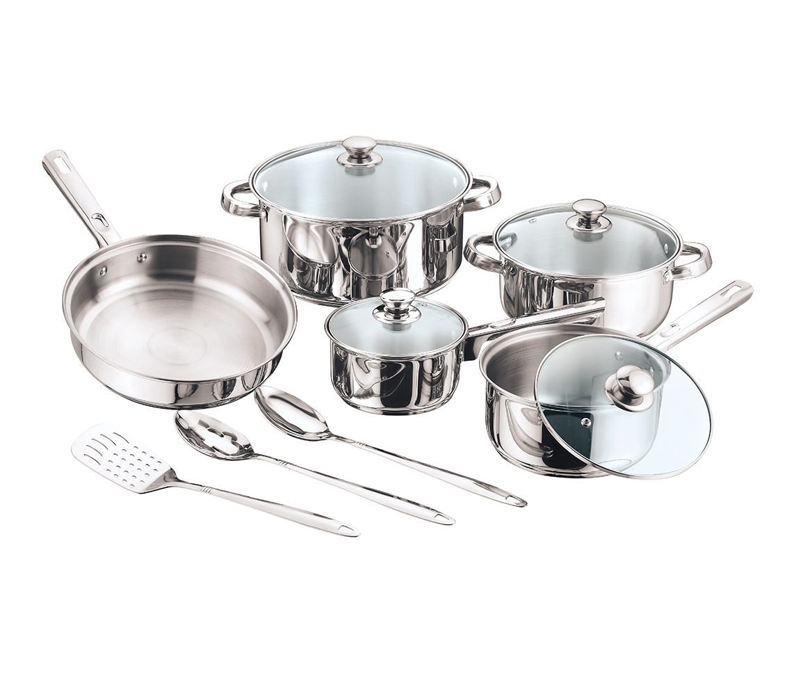 Real Living Stainless Steel 12-Piece Cookware Set | Big Lots