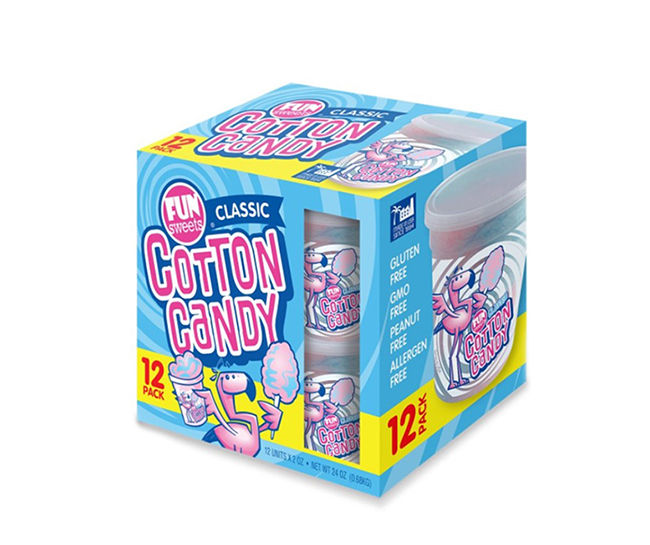 Fun Sweets Classic Cotton Candy Tubs, 12-Pack | Big Lots